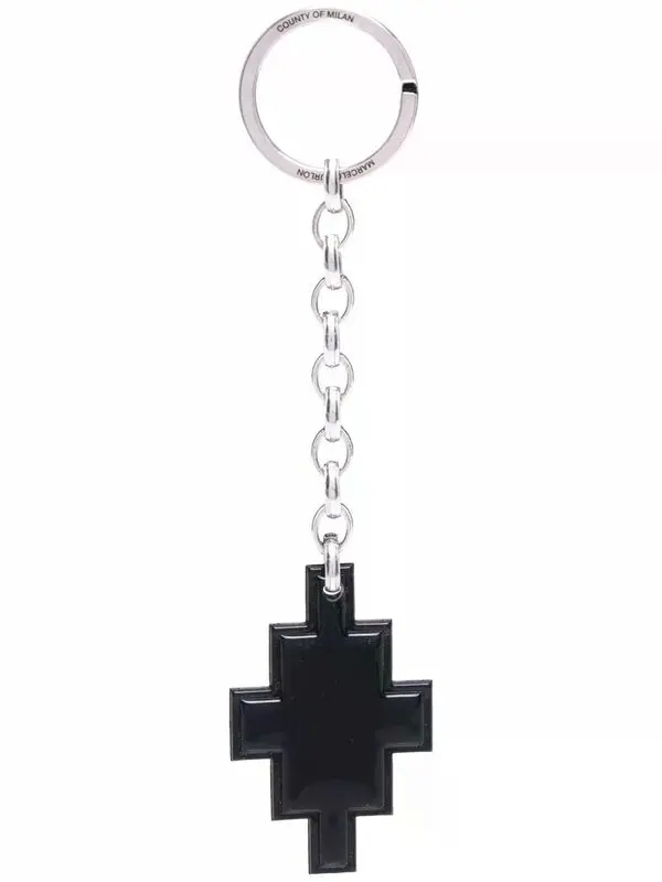 COUNTY OF MILAN Cross Pendant Keyring - Black