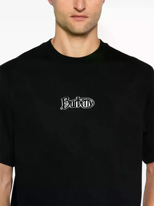 Burberry Flocked-logo T-shirt