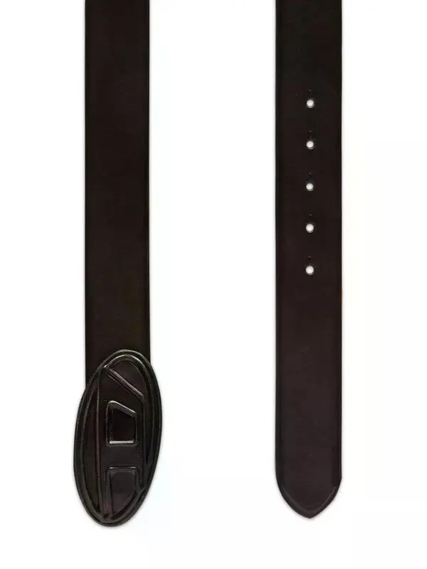 DIESEL® B-1dr Scratch Leather Belt - Brown