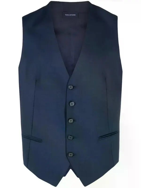 Tagliatore Virgin Wool Button-up Waistcoat