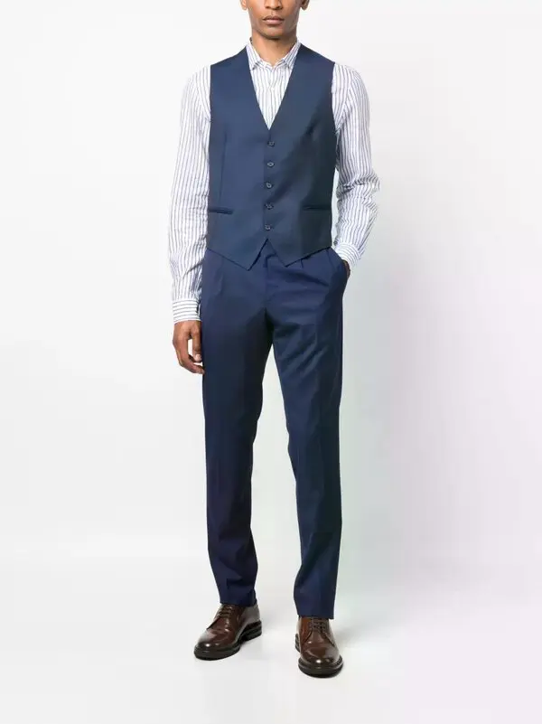 Tagliatore Virgin Wool Button-up Waistcoat