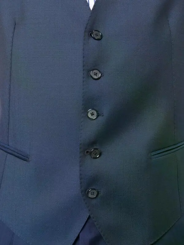 Tagliatore Virgin Wool Button-up Waistcoat