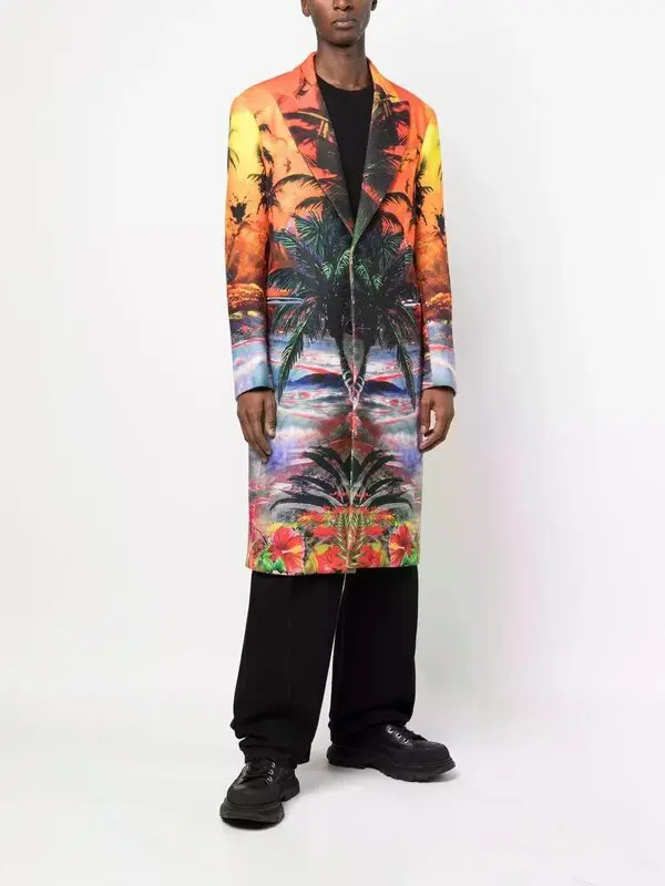 Philipp Plein Hawaii Graphic-print Coat