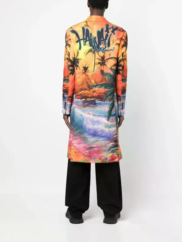 Philipp Plein Hawaii Graphic-print Coat