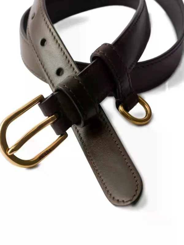 Prada Buckle-detail Leather Belt - Brown