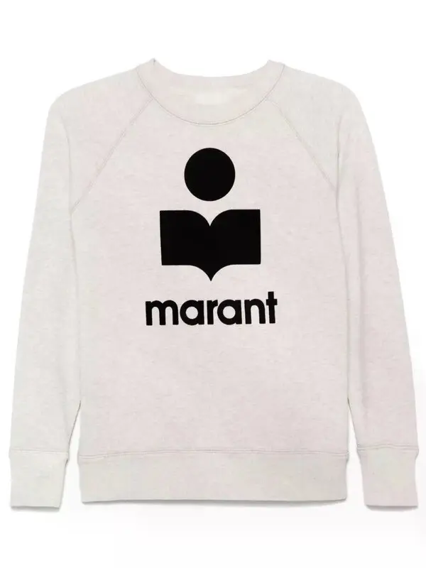 MARANT ETOILE Millyny Sweatshirt With Flocked Logo - Neutrals