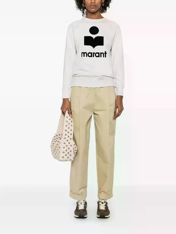 MARANT ETOILE Millyny Sweatshirt With Flocked Logo - Neutrals