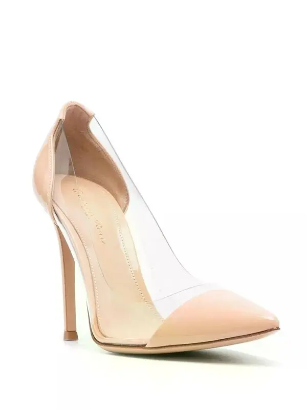 GIANVITO ROSSI 105mm Plexi Patent Leather Pumps