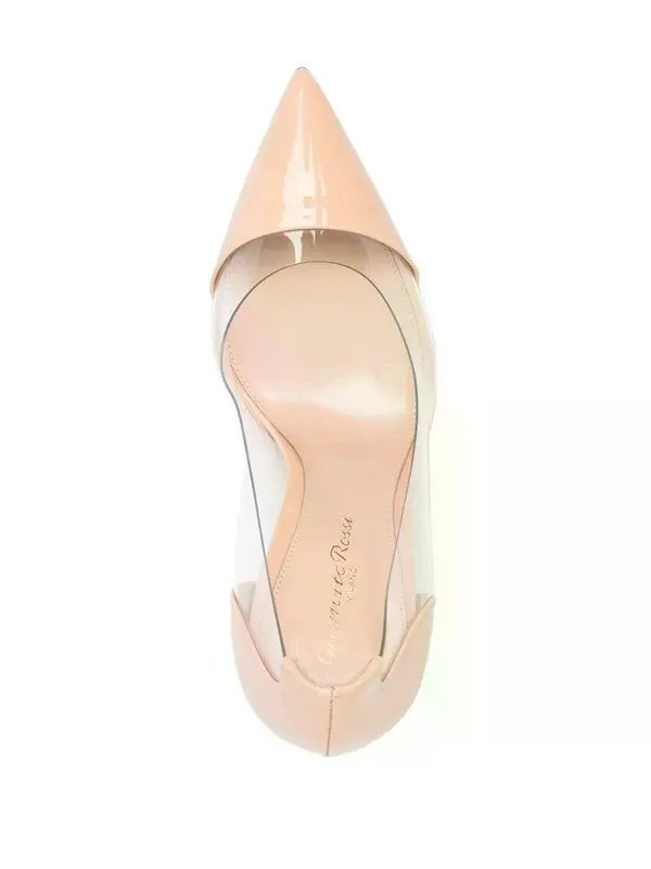 GIANVITO ROSSI 105mm Plexi Patent Leather Pumps