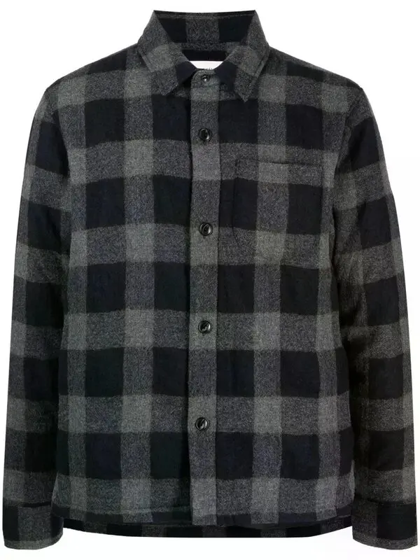 Officine Générale Gingham-check Virgin-wool Jacket
