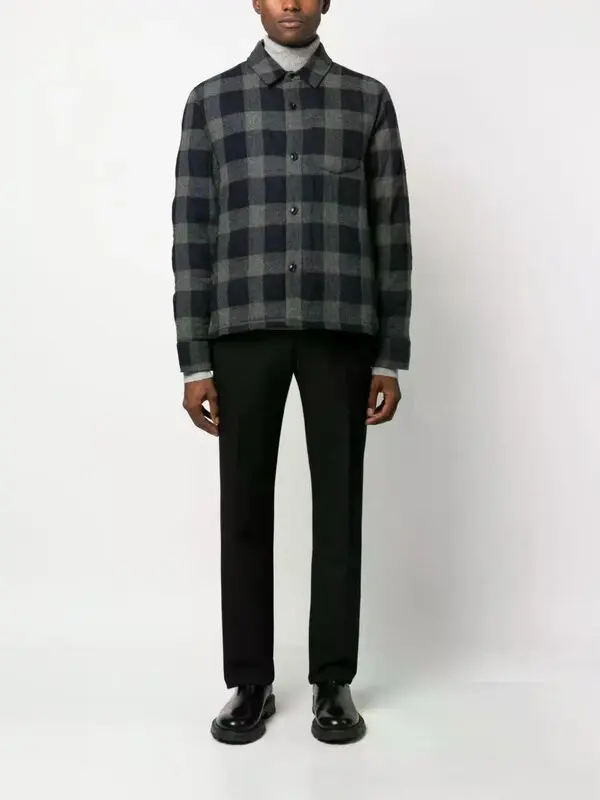 Officine Générale Gingham-check Virgin-wool Jacket