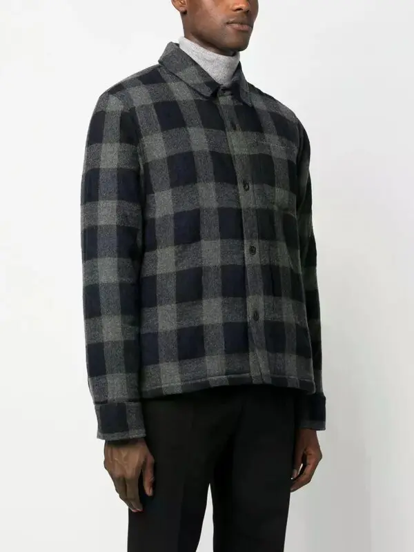 Officine Générale Gingham-check Virgin-wool Jacket