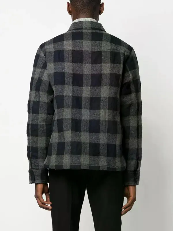 Officine Générale Gingham-check Virgin-wool Jacket