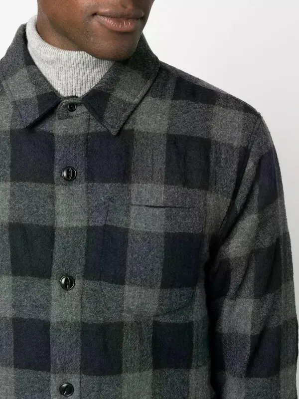Officine Générale Gingham-check Virgin-wool Jacket