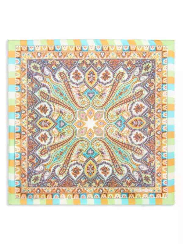 Etro Floral-print Handkerchief - Green