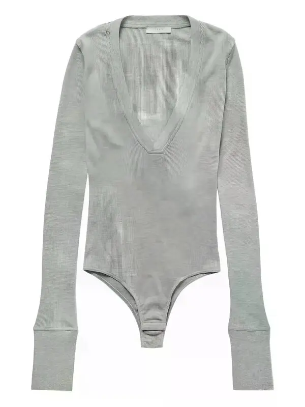 1989 STUDIO V-neck Waffle-knit Bodysuit