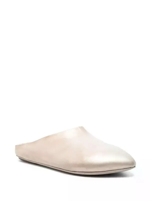 Marsèll Sfoglia Metallic Leather Mules - Neutrals