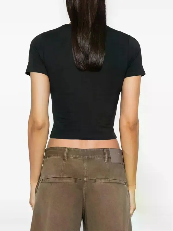 ENTIRE STUDIOS Jersey Cropped T-shirt - Black
