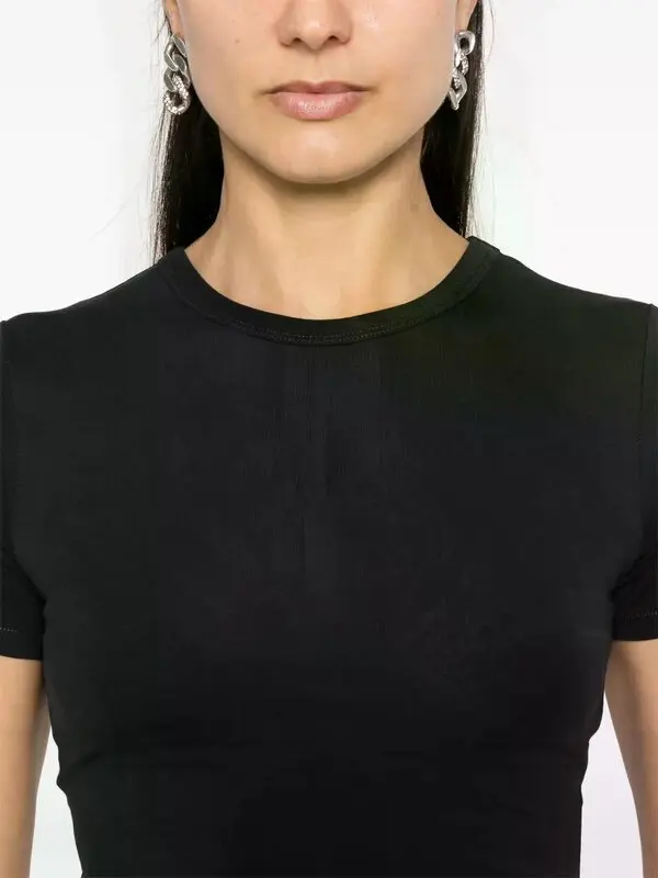ENTIRE STUDIOS Jersey Cropped T-shirt - Black