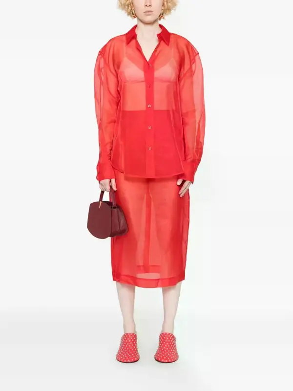 THE FRANKIE SHOP Peri Sheer Shirt
