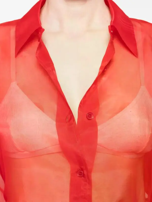 THE FRANKIE SHOP Peri Sheer Shirt