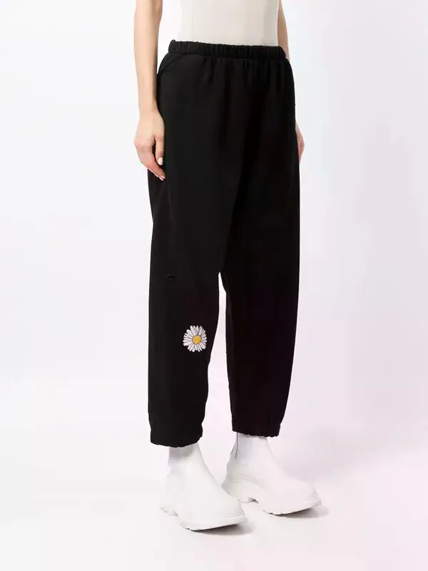 Natasha Zinko Daisy-print Cropped Track Pants