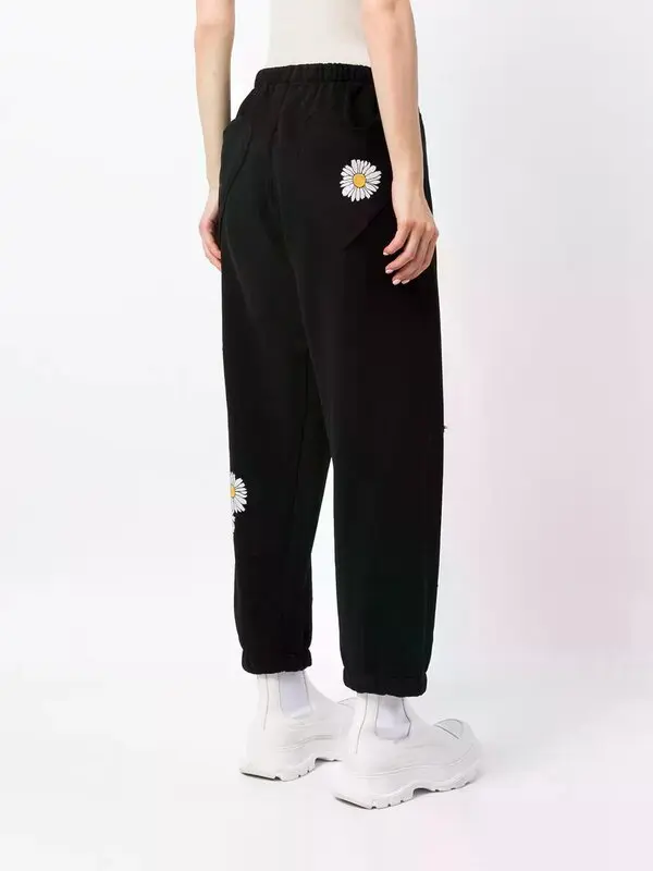 Natasha Zinko Daisy-print Cropped Track Pants