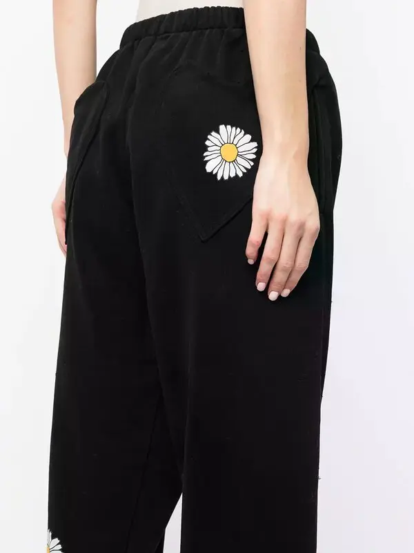 Natasha Zinko Daisy-print Cropped Track Pants