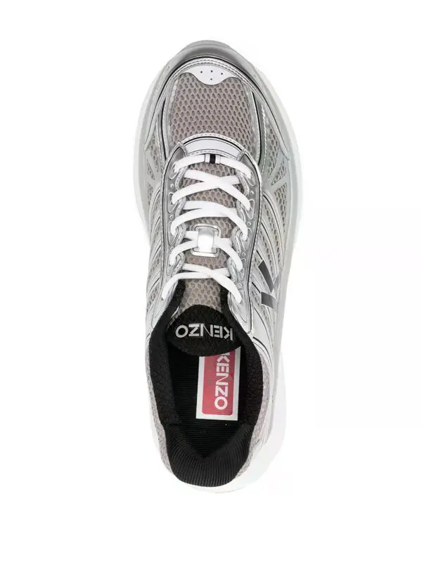 Kenzo Space Metallic Mesh Sneakers - Grey