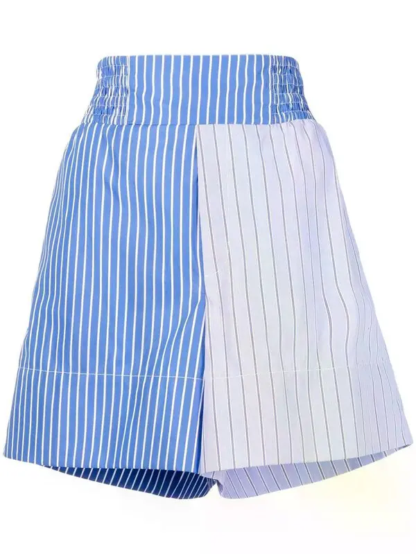 Colville Two-tone Striped Cotton Shorts