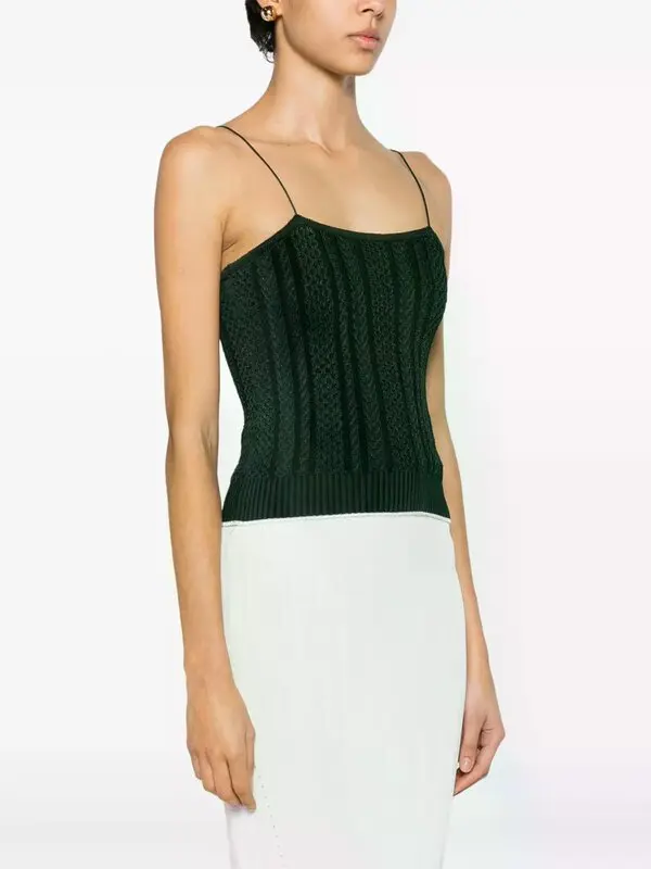 Jacquemus Le Haut Bela Ribbed-knit Top - Green