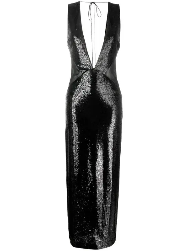 REV Sequin-embellished Maxi Dress