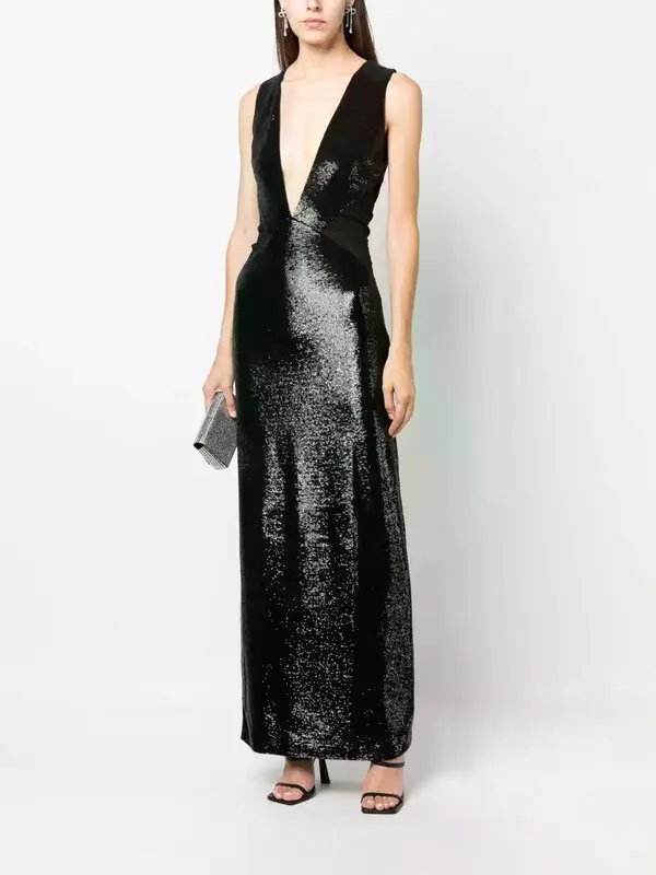 REV Sequin-embellished Maxi Dress