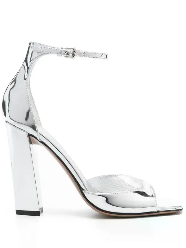 Paris Texas 105mm Patent-leather Sandals - Silver