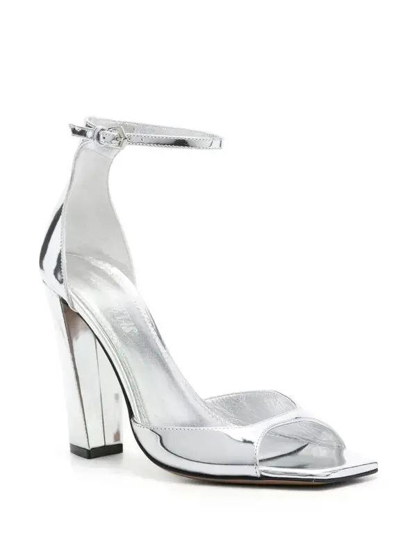 Paris Texas 105mm Patent-leather Sandals - Silver