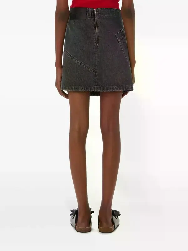 JW Anderson Twisted Denim Mini Skirt - Grey