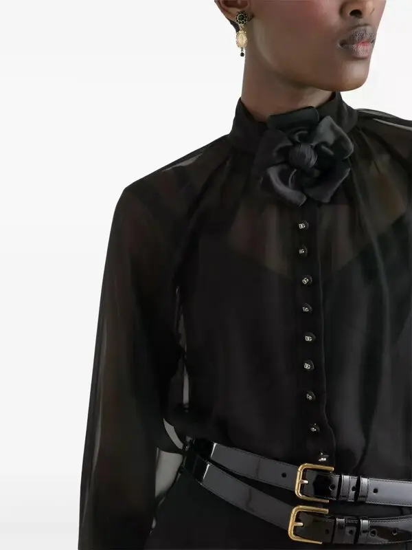 Dolce & Gabbana Floral-appliqué Shirt