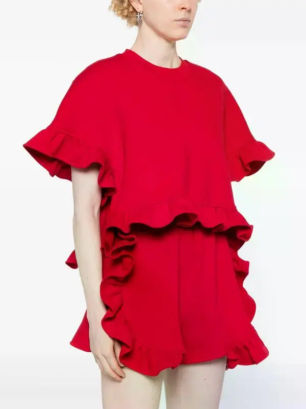 IOANA CIOLACU Peony Ruffled Jersey Top