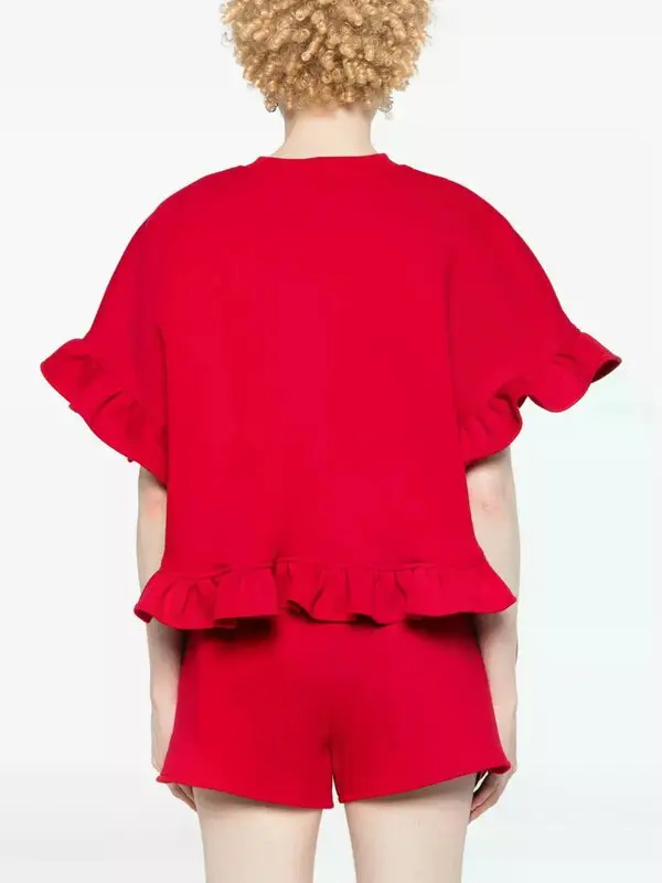 IOANA CIOLACU Peony Ruffled Jersey Top