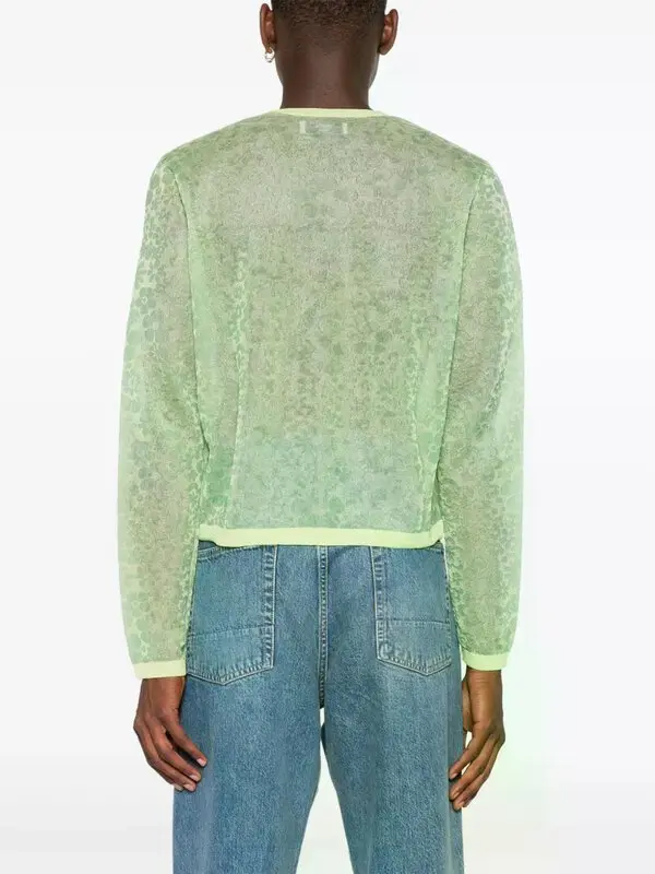 Martine Rose Floral-jacquard Cardigan