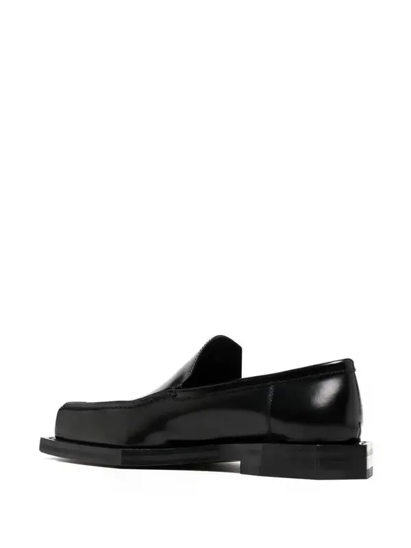 Coperni Square-toe Polished-finish Loafers