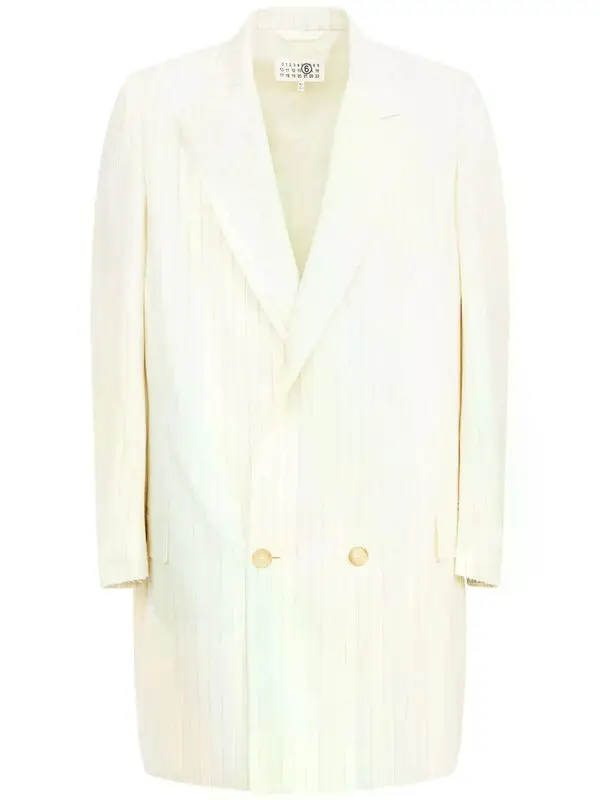 MAISON MARGIELA Oversized Pinstripe Double-breasted Blazer