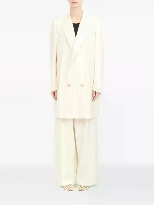 MAISON MARGIELA Oversized Pinstripe Double-breasted Blazer