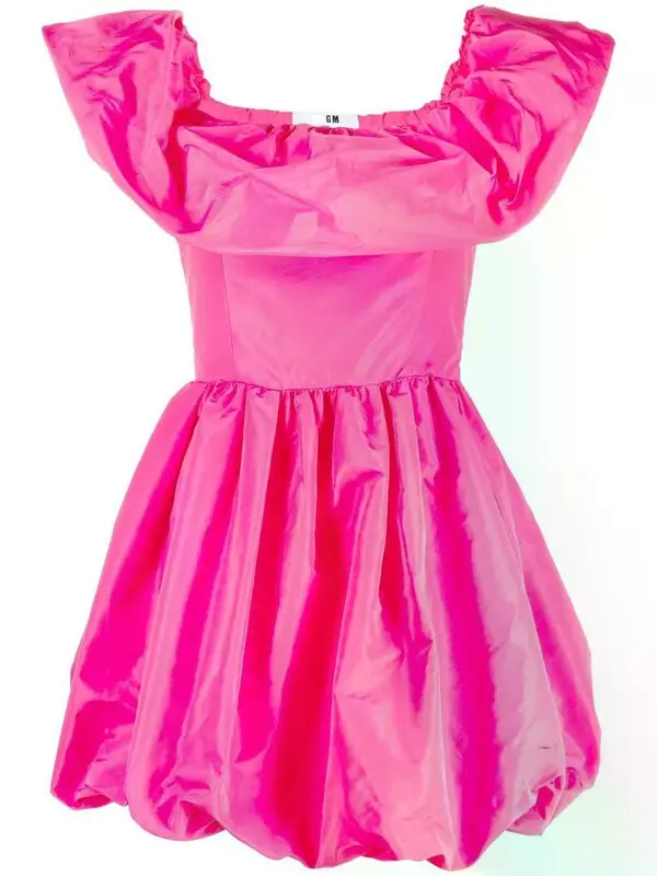 MSGM Ruffled Off-shoulder Puffball Dress