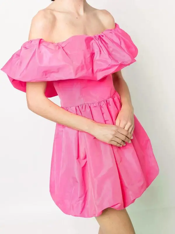 MSGM Ruffled Off-shoulder Puffball Dress