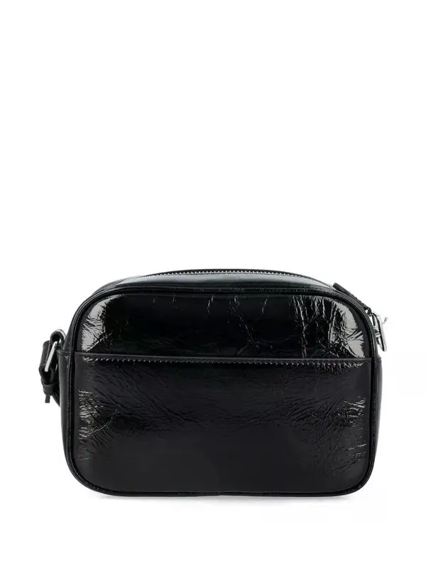COURREGES Re-edition Naplack Leather Mini Bag - Black