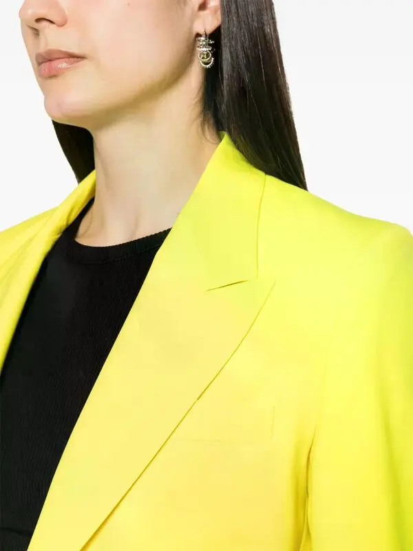 MSGM Single-breasted Peak-lapels Blazer - Yellow
