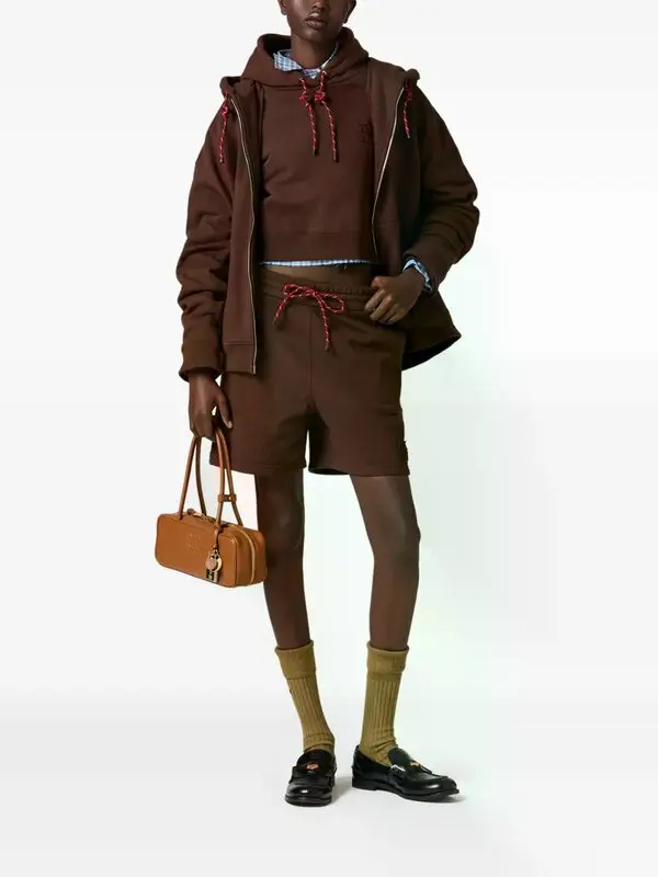 Miu Miu Small Beau Leather Bag - Brown