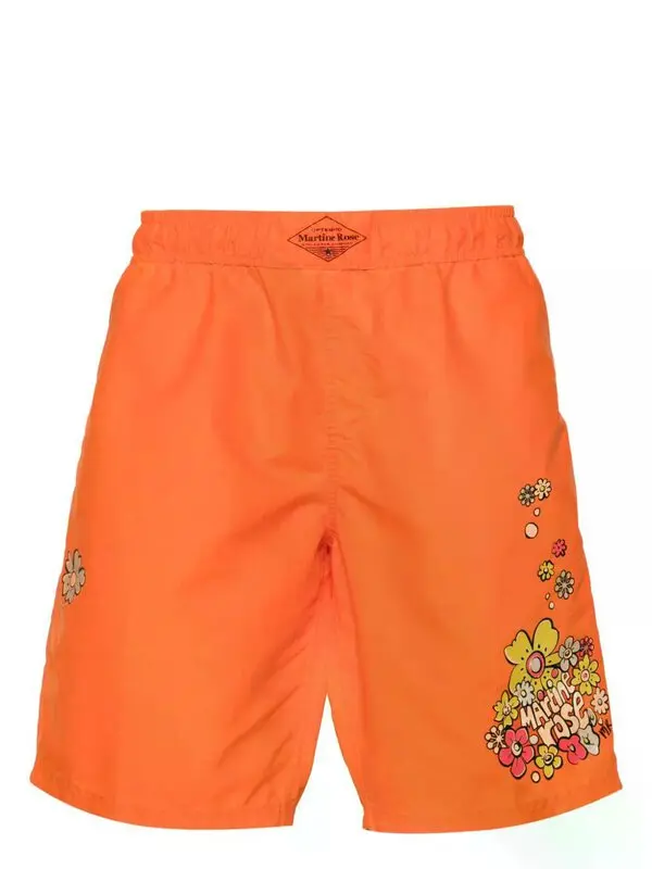 Martine Rose Floral-print Swim Shorts - Orange