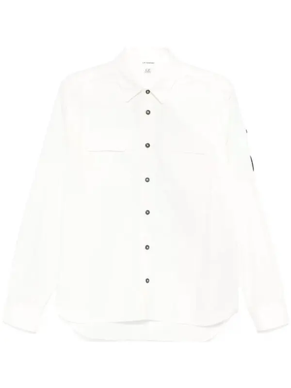 C.P. COMPANY Lens-detail Cotton Shirt - White